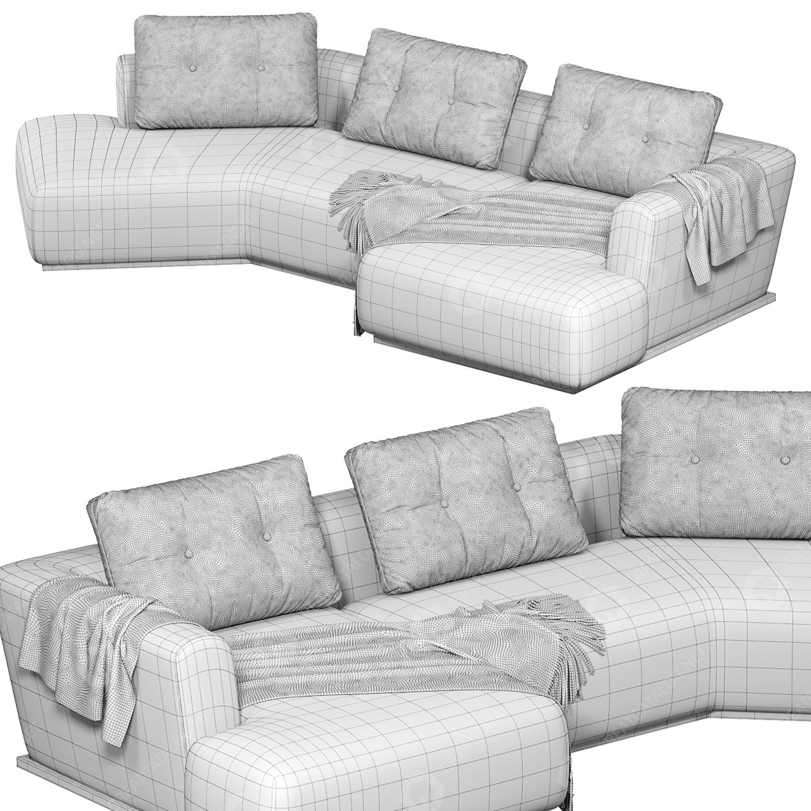 Sofa Cassina Sengu Bold 3D model・Download 3D models