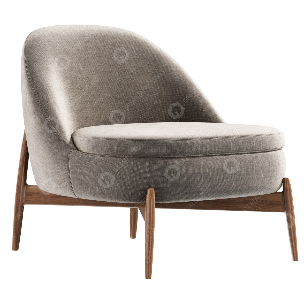 Armchair Minotti Sendai 3D model - GreatCatalog 30881