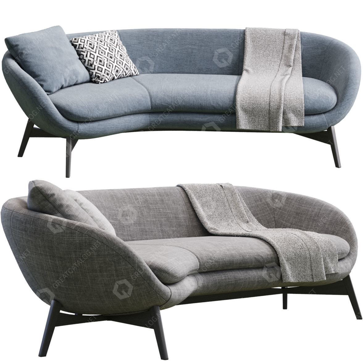 Sofa Minotti Russell 3D model - GreatCatalog 31018