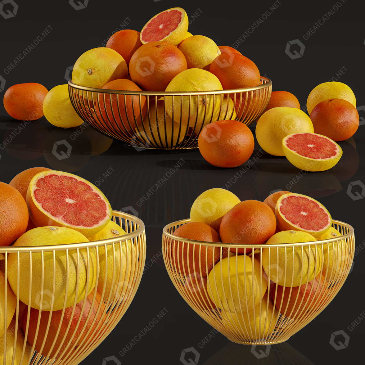 Fruit Grapefruit 3D model・Download 3D models・Great Catalog ...