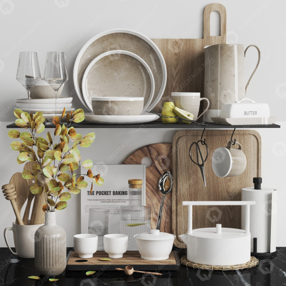 Decor Tableware Set 002 3D model - GreatCatalog 31558