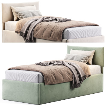 Single size bed 3D models - GreatCatalog
