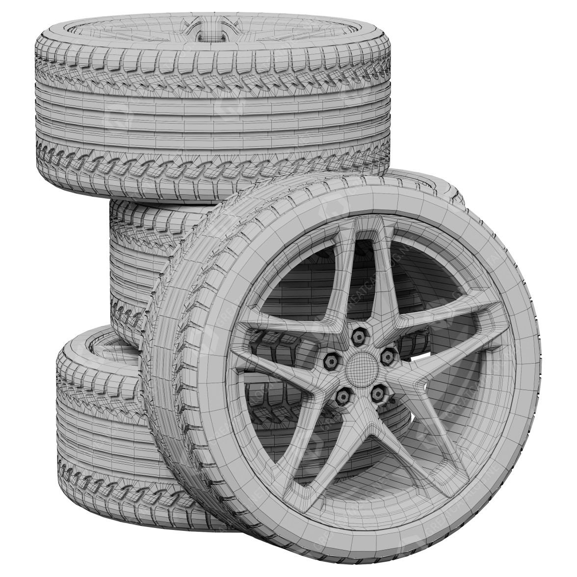 Wheels Ferrari Tires 2 3D model - GreatCatalog 31612