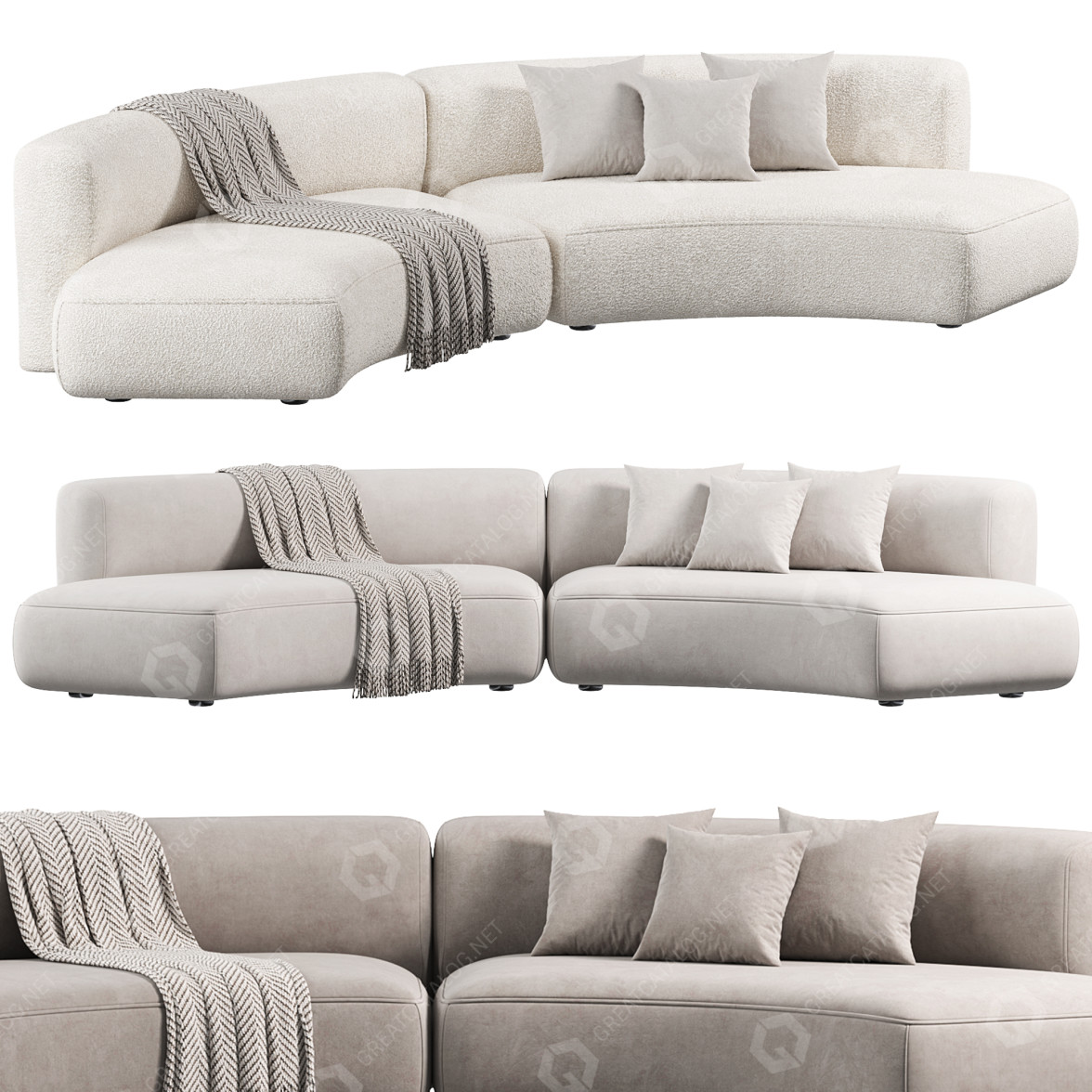 Sofa MDF Italia Cosy Curve 3D model - GreatCatalog 31643