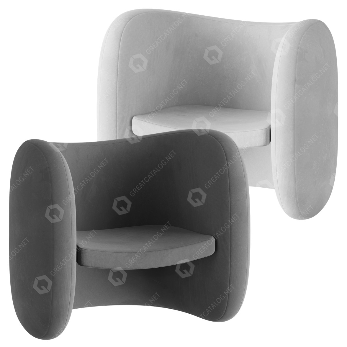 Armchair Tacchini Lagoa 3D model #31779 | GreatCatalog