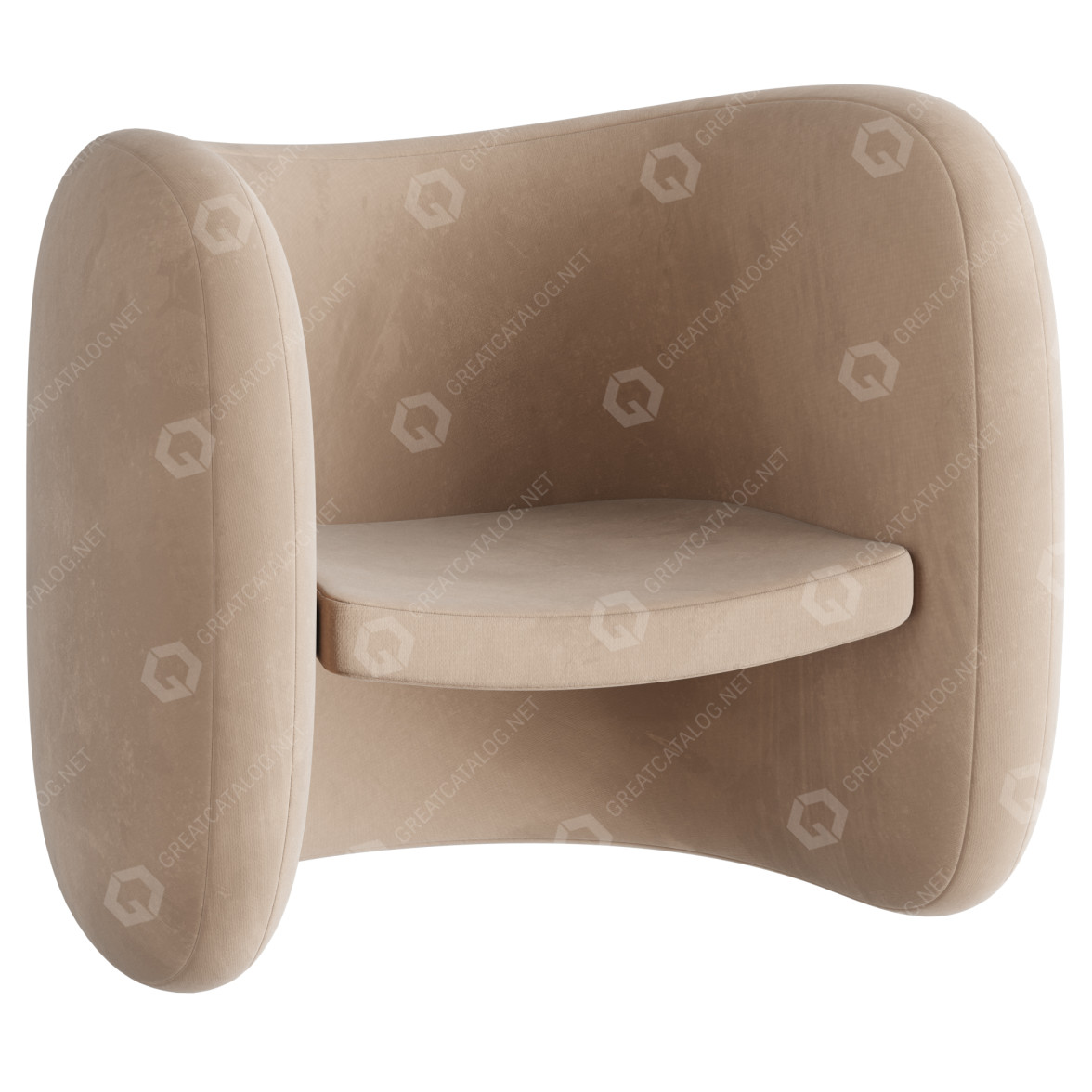 Armchair Tacchini Lagoa 3D model - GreatCatalog 31779