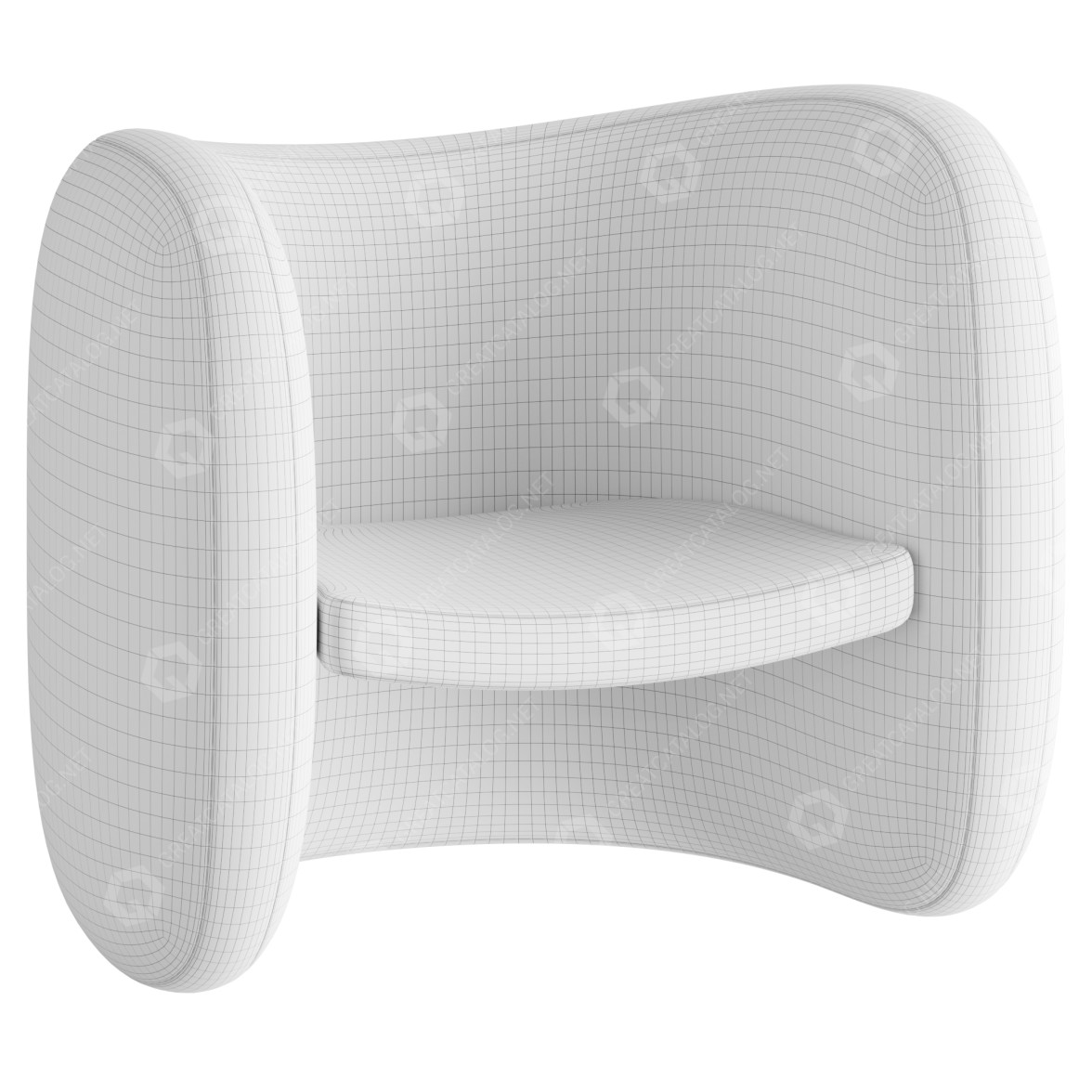 Armchair Tacchini Lagoa 3D model #31779 | GreatCatalog