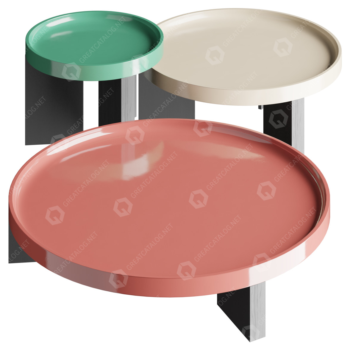 Coffee Tables Minotti Louver 3D model - GreatCatalog 32105