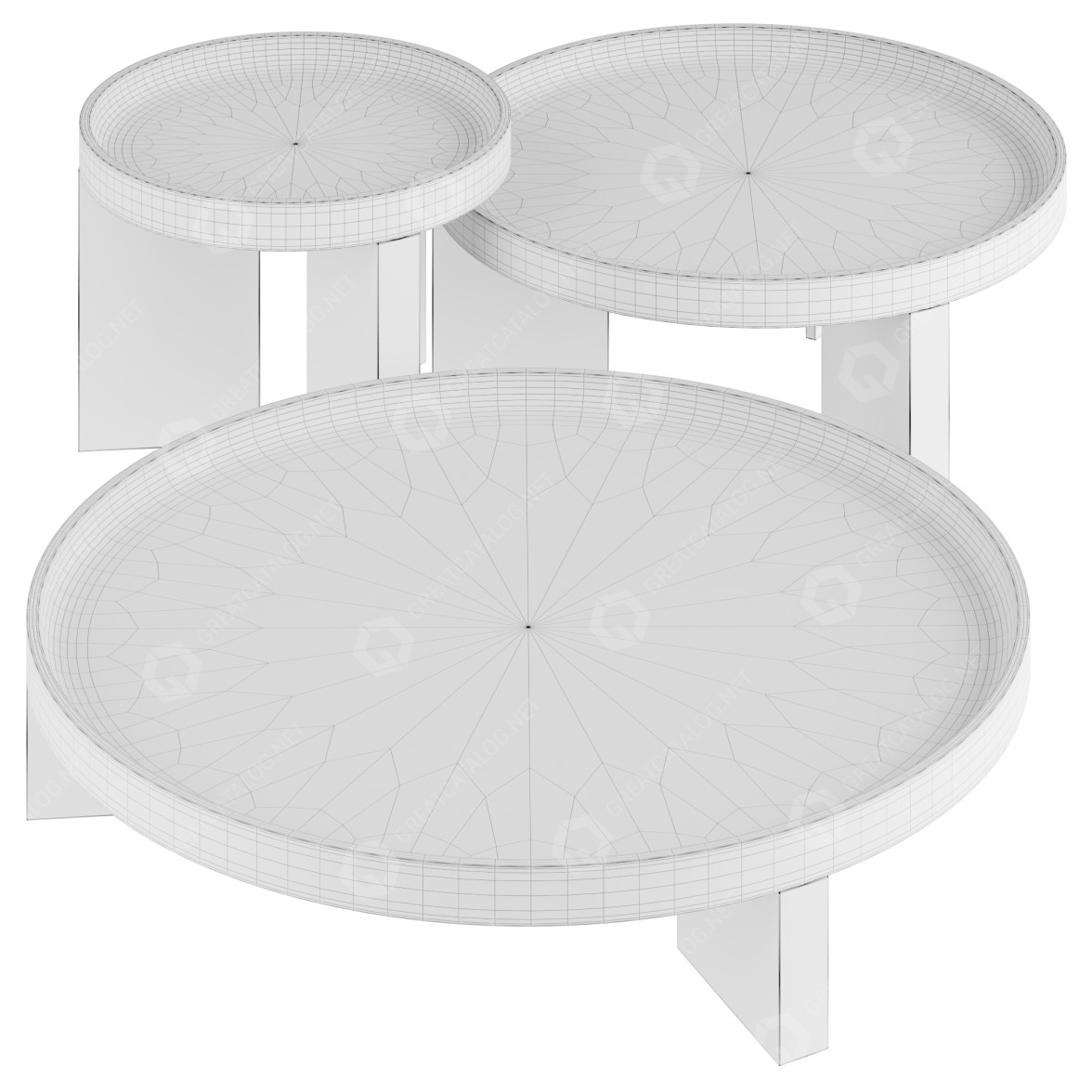 Coffee Tables Minotti Louver 3D model - GreatCatalog 32105