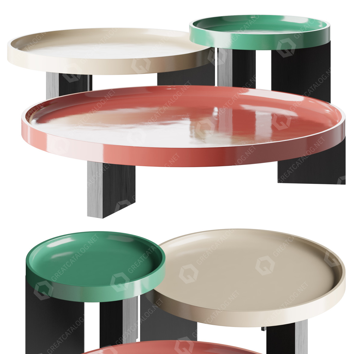 Coffee Tables Minotti Louver 3D model - GreatCatalog 32105