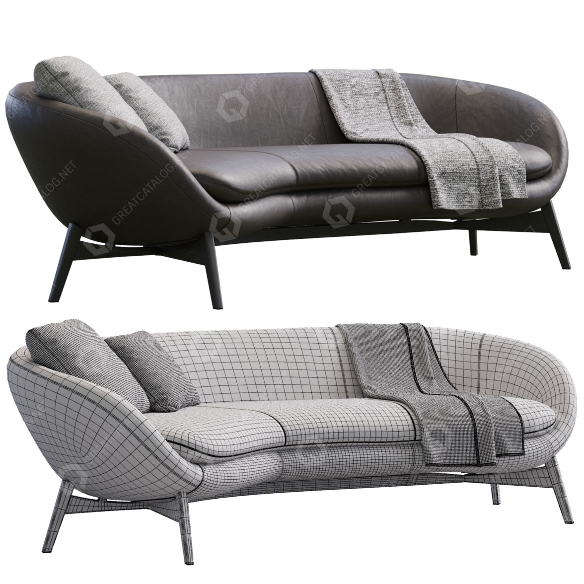 Sofa Minotti Russell 3D model - GreatCatalog 32230