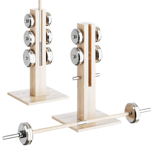 Stand and Barbell Pent Set Lesna 3D model - GreatCatalog 32323