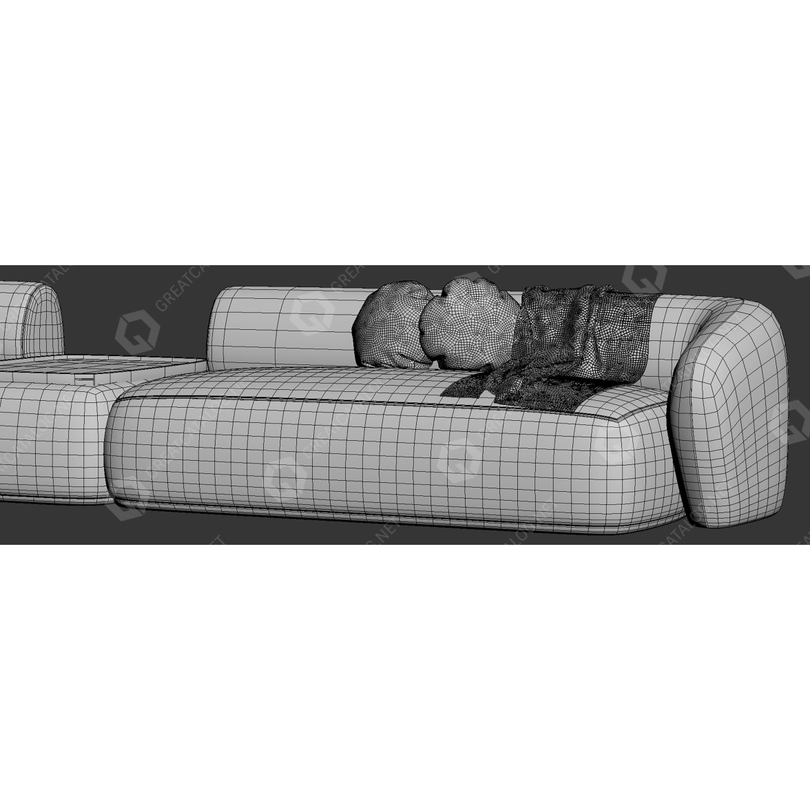 Sofa Meridiani Rene 3D model - GreatCatalog 32417