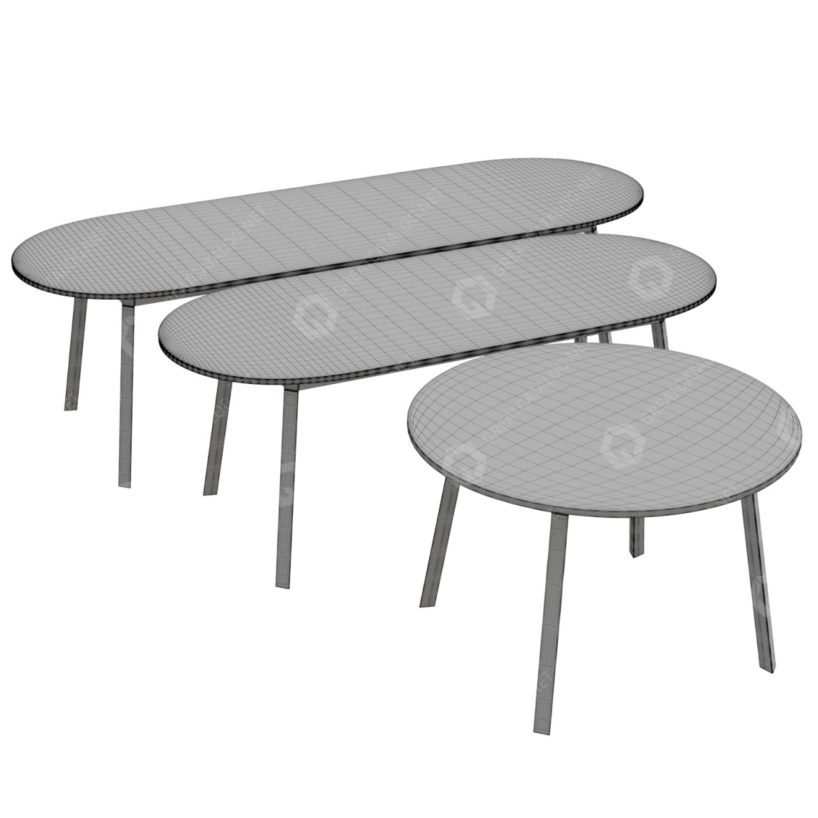 Tables Hay Triangle Leg 3D model - GreatCatalog 32589