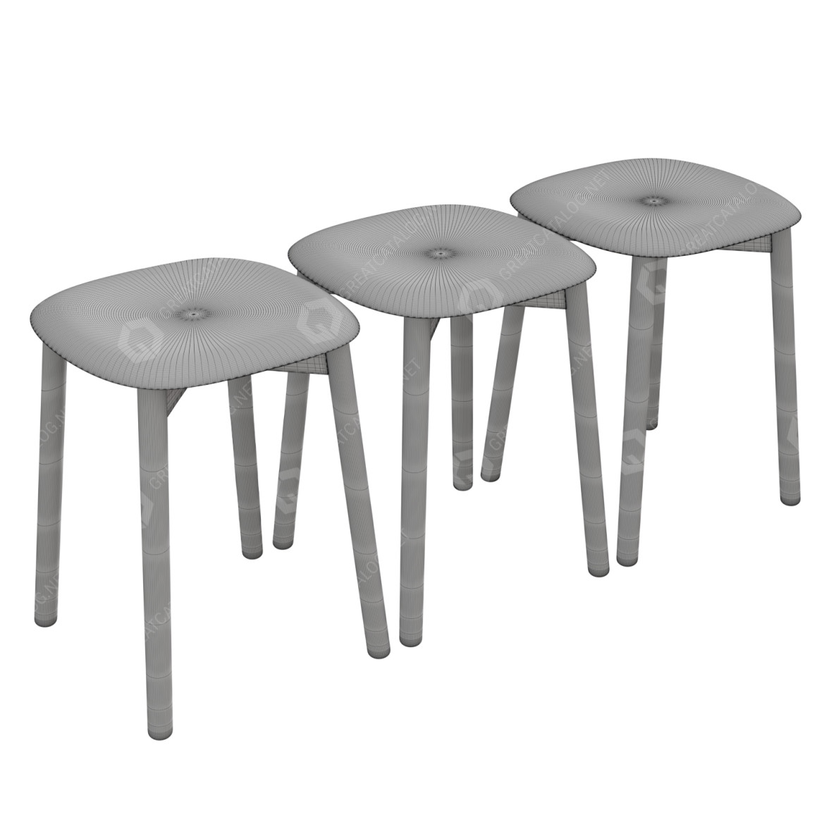 Stool Hay Soft Edge 72 3D model - GreatCatalog 32599