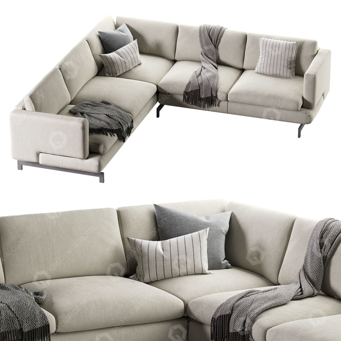 Sofa Natuzzi Jeremy 3D model - GreatCatalog 32654