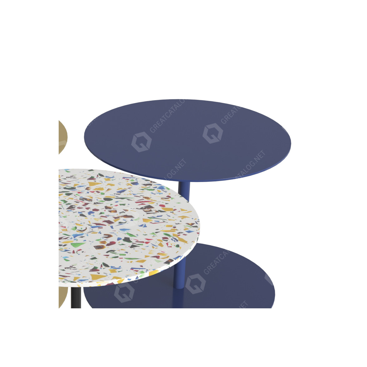 Coffee Table Cappellini Gong Lux Terrazzo 3D model - GreatCatalog 33201