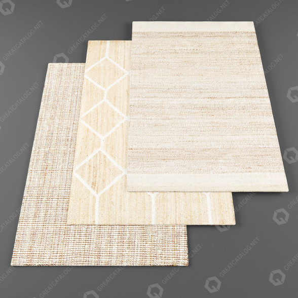 Carpets Set 01 3D model・Download 3D models・Great Catalog - GreatCatalog 33687