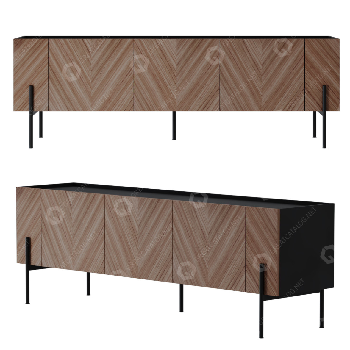 TV Stand Maisons Du Monde Sequoia 3D model - GreatCatalog 33696