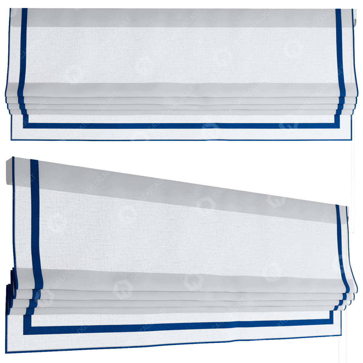 Roller Blinds Roman Shades with Ribbon 3D model - GreatCatalog 33918