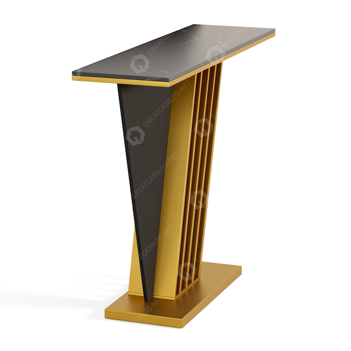 Console Table Homary Black Rectangle 3D model - GreatCatalog 34052