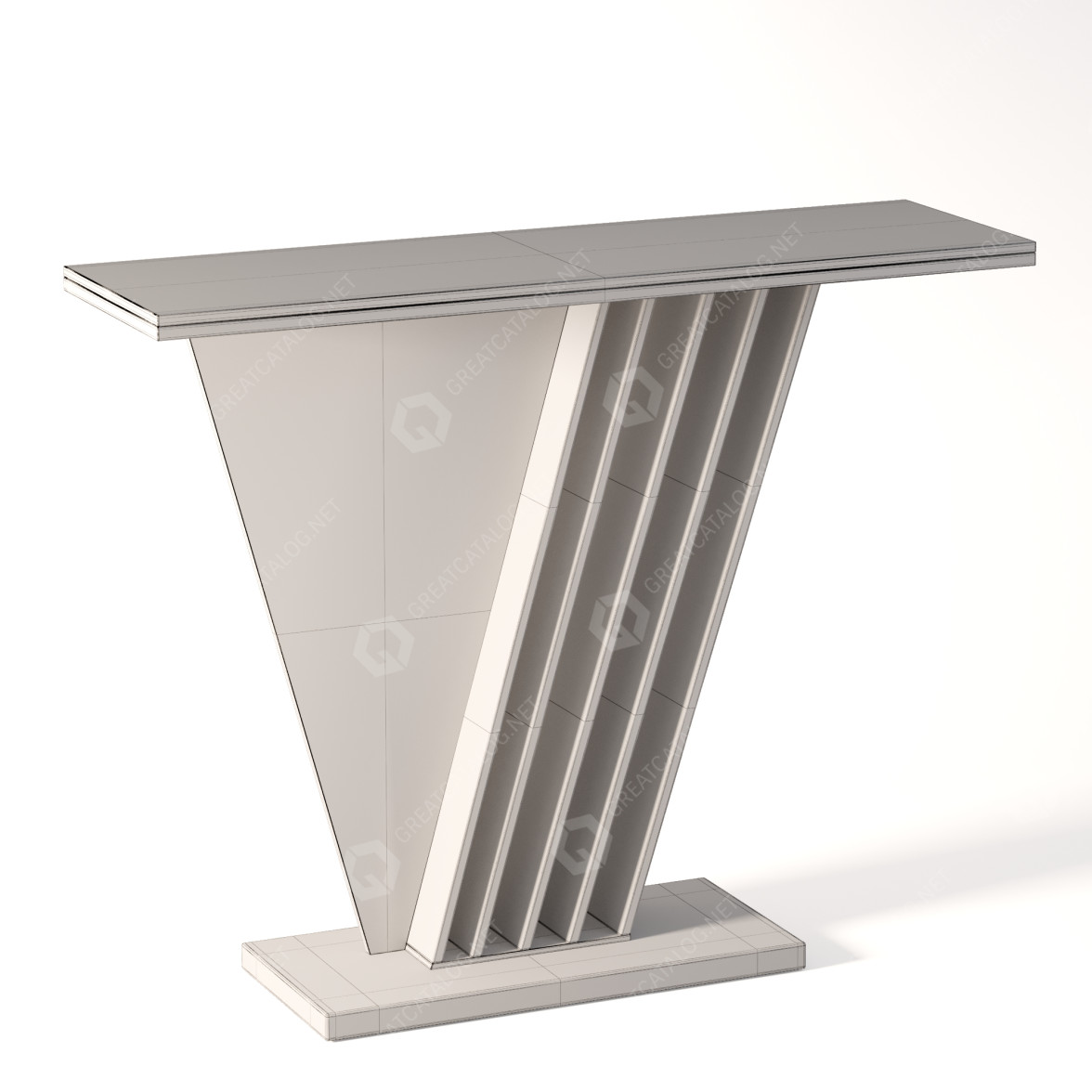 Console Table Homary Black Rectangle 3D model - GreatCatalog 34052