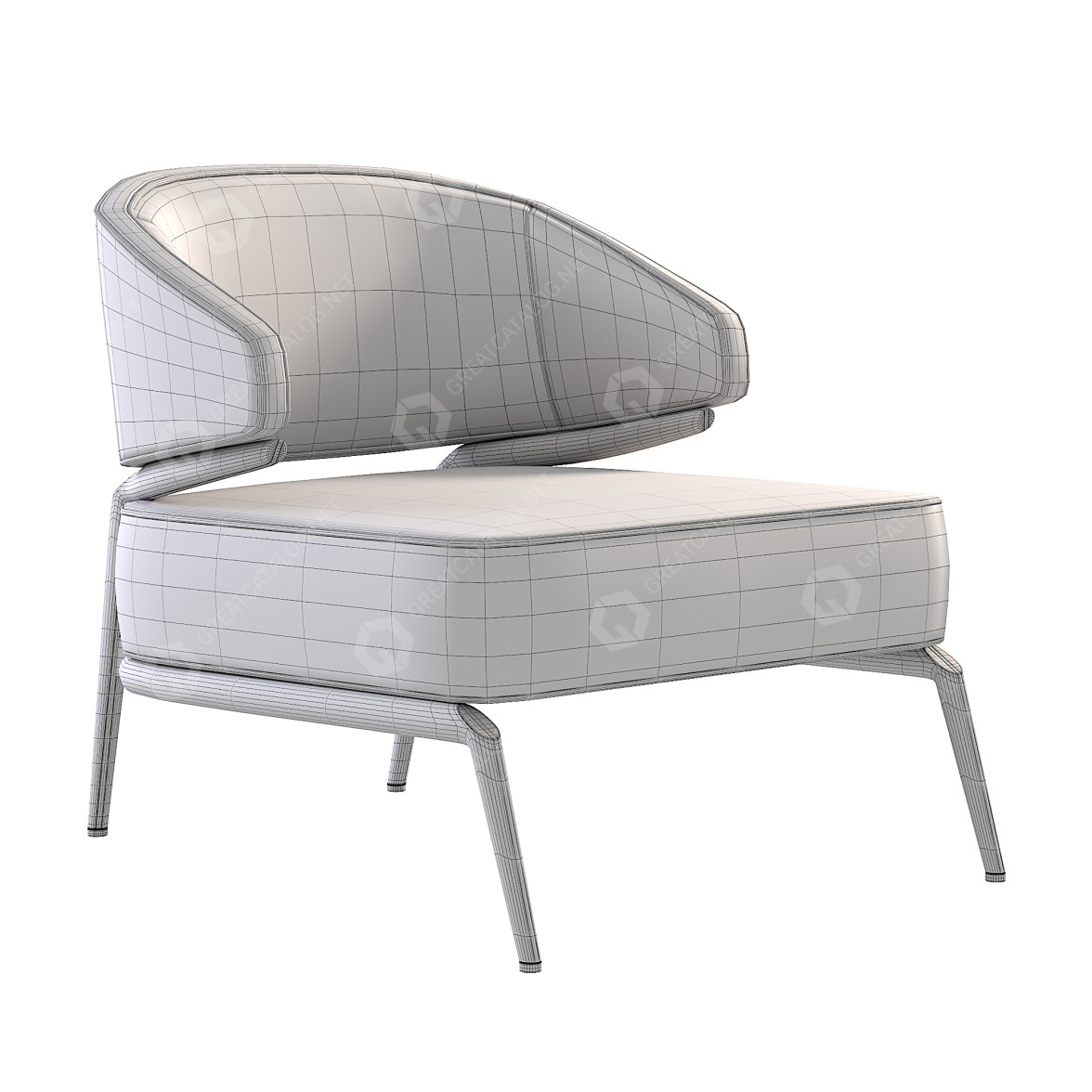 Armchair Finezza Haines 3D model - GreatCatalog 34081