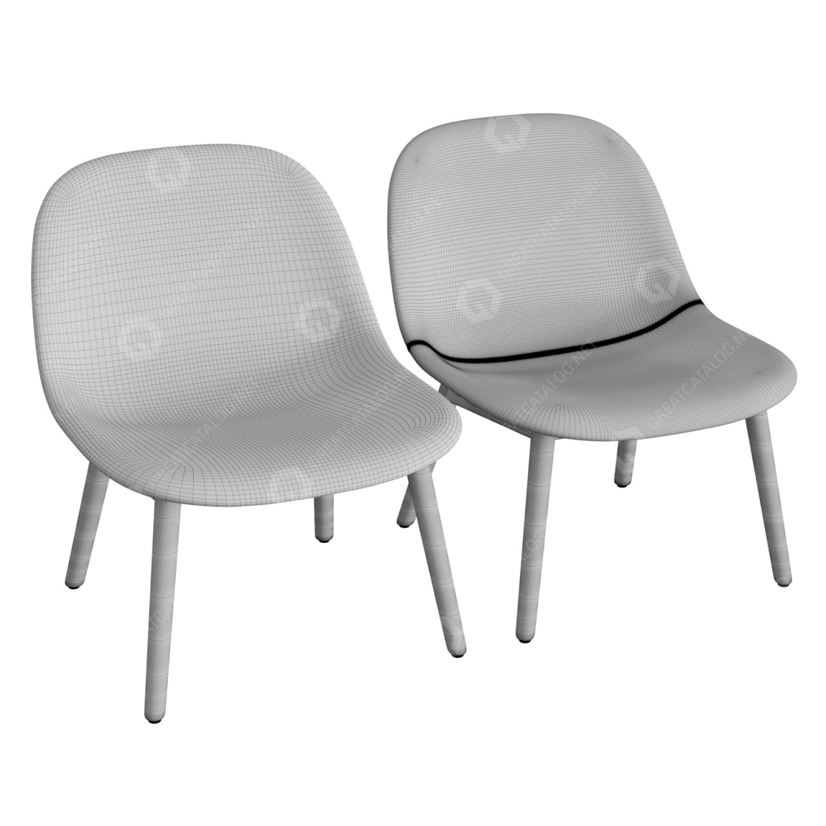 Chair Muuto Fiber Lounge 3D model - GreatCatalog 34166