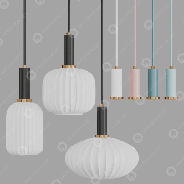 Pendant Lamps Iris W 3D model - GreatCatalog 34242