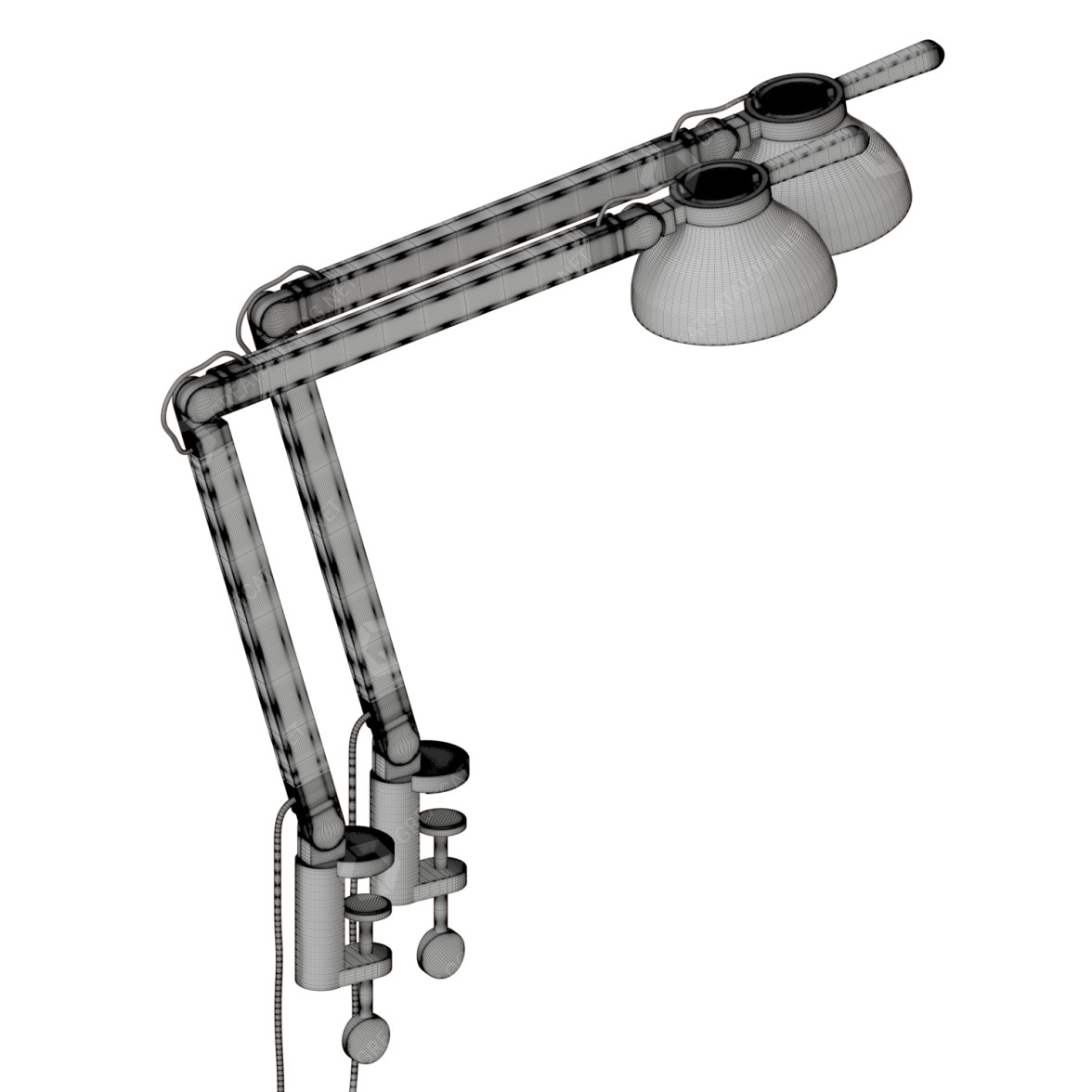 Desk Lamp Hay Pc Double Arm W Clamp 3D model - GreatCatalog 34528