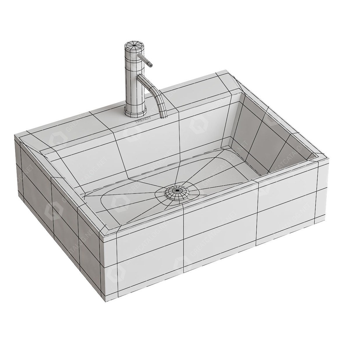 Washbasin Rea BEL 00002 by Trendy 3D model・Download 3D models