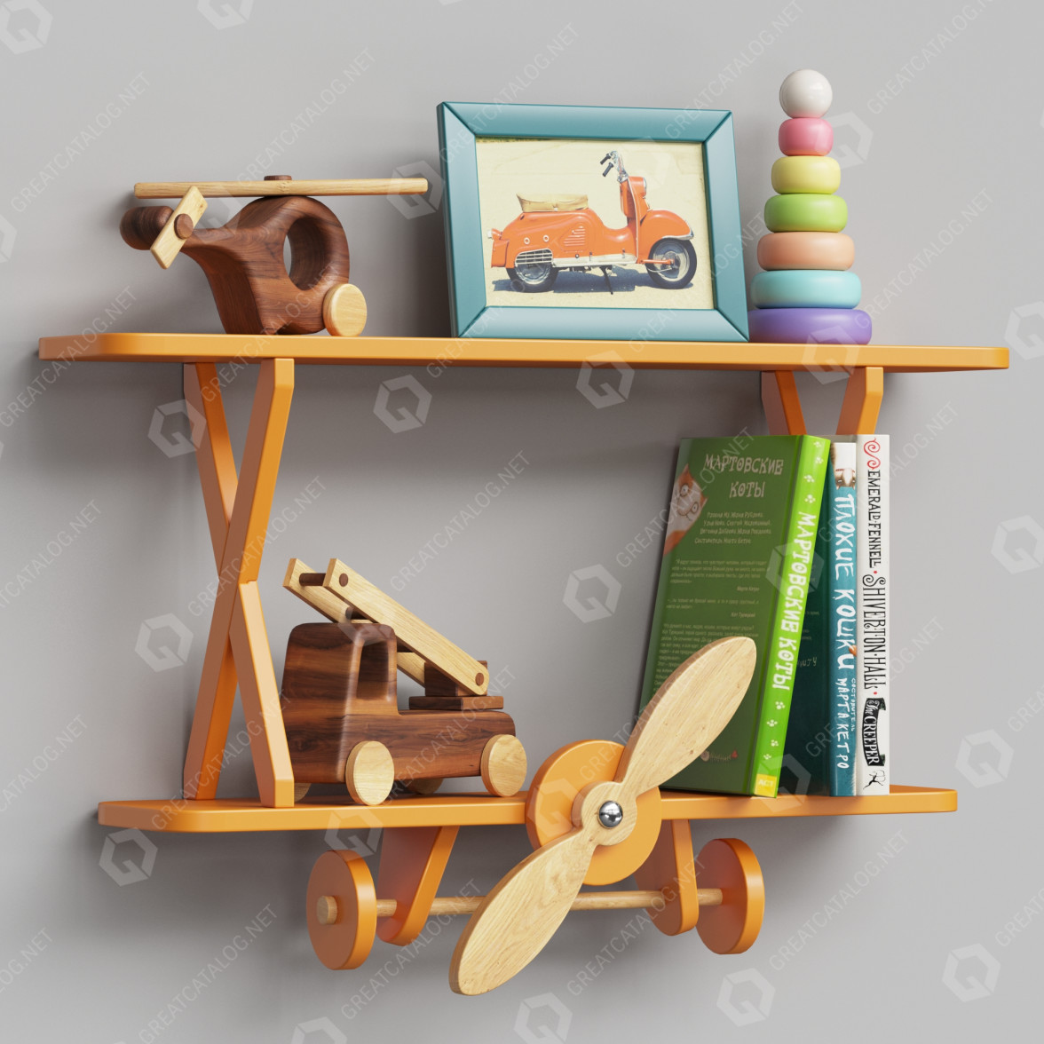 Decor Shelf Plane 3D model・Download 3D models・Great Catalog ...