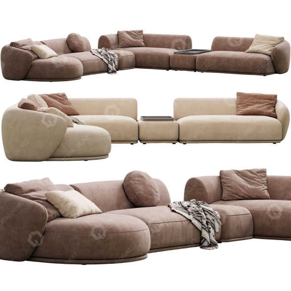 Sofa Meridiani Rene 3D model - GreatCatalog 35272