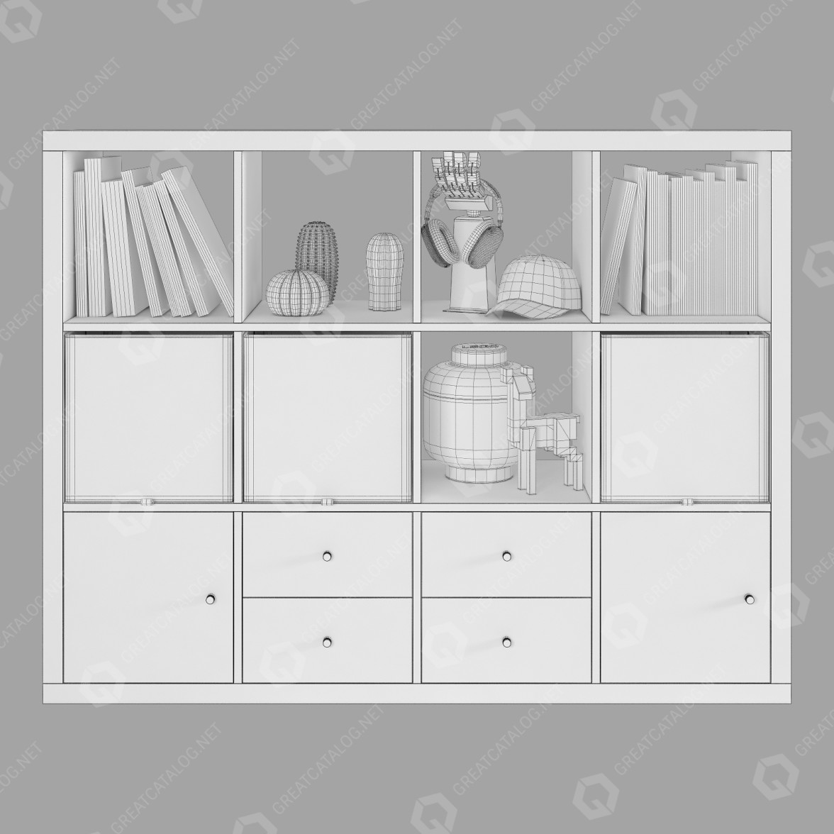 Rack and Decor IKEA Kallax 792 782 50 3D model - GreatCatalog 35403