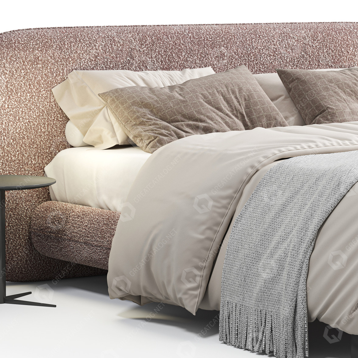 Bed and Bedside Tables Saba Wabi 3D model - GreatCatalog 35720