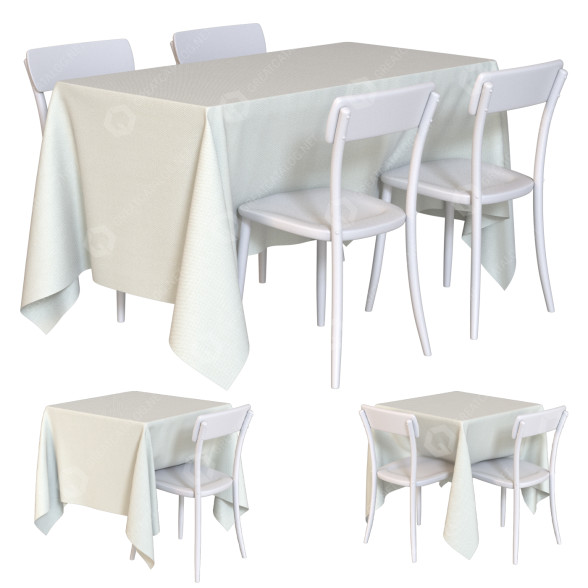 Tablecloths Square Table 3D model - GreatCatalog 35759