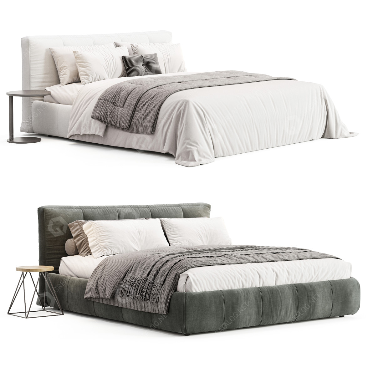 Beds and Bedside Tables Nido by Alfabed 3D model - GreatCatalog 35785