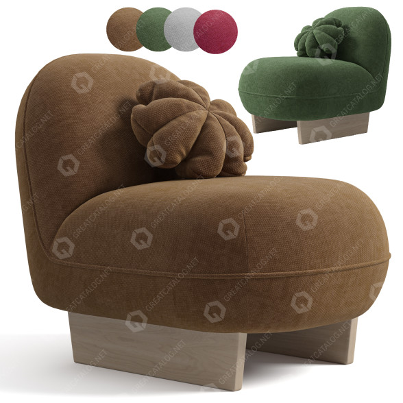 Armchair Castlery Ingrid Sherpa 3D model - GreatCatalog 35819