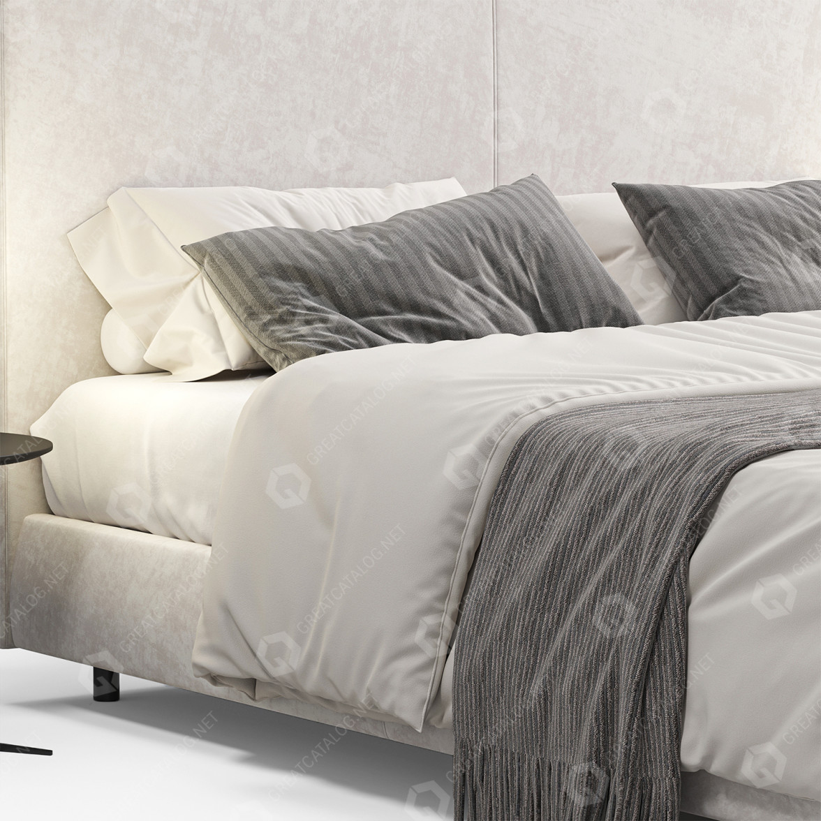 Beds and Bedside Tables Flexform Oltre 3D model - GreatCatalog 35828