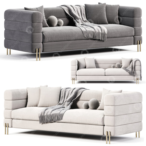 Sofa Eichholtz Yor 3D model・Download 3D models・Great Catalog - GreatCatalog 35923