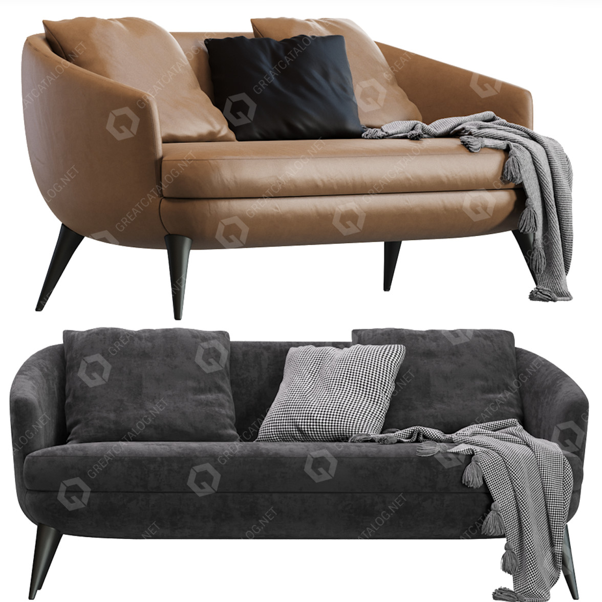 Sofa Minotti Raphael 4 Colors 3D model - GreatCatalog 36069