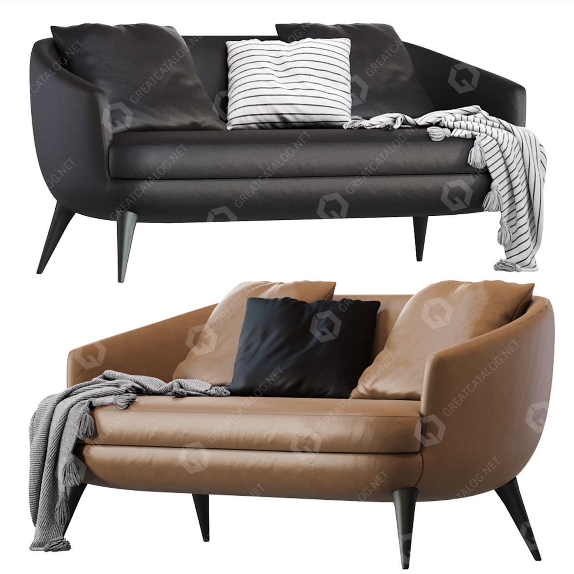 Sofa Minotti Raphael 4 Colors 3D model - GreatCatalog 36069