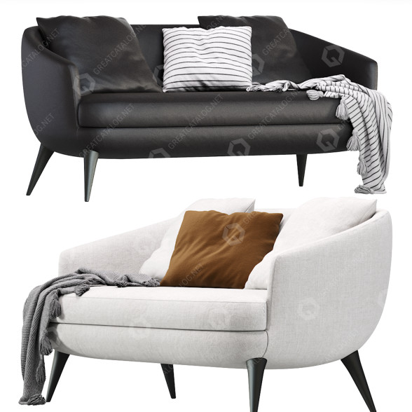 Sofa Minotti Raphael 4 Colors 3D model - GreatCatalog 36069