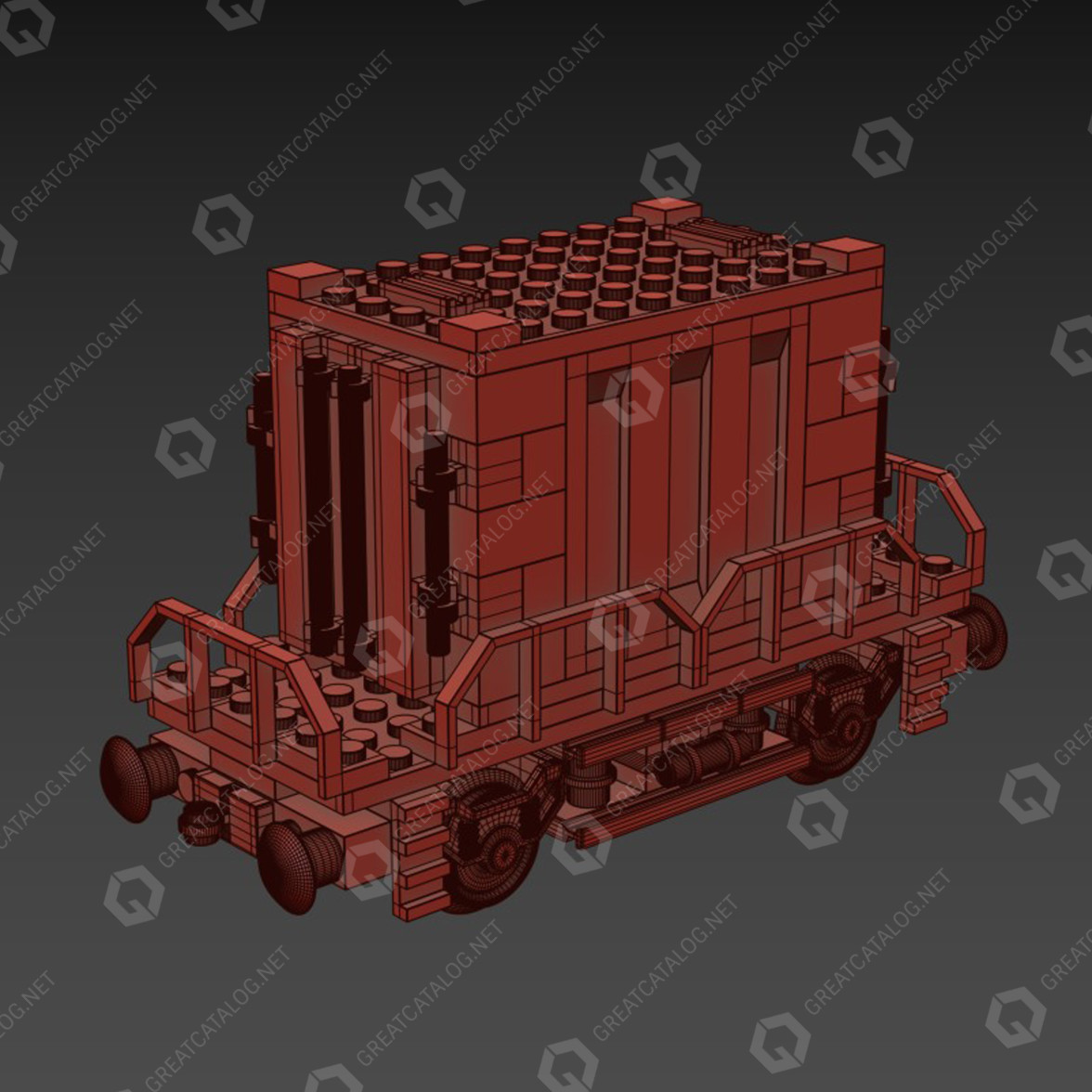 Toy Lego Train Container 3D model - GreatCatalog 36267