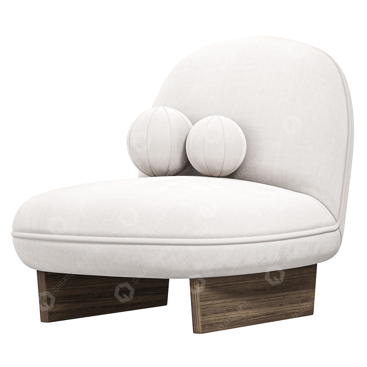 Armchair Castlery Ingrid Sherpa 3D model - GreatCatalog 36697