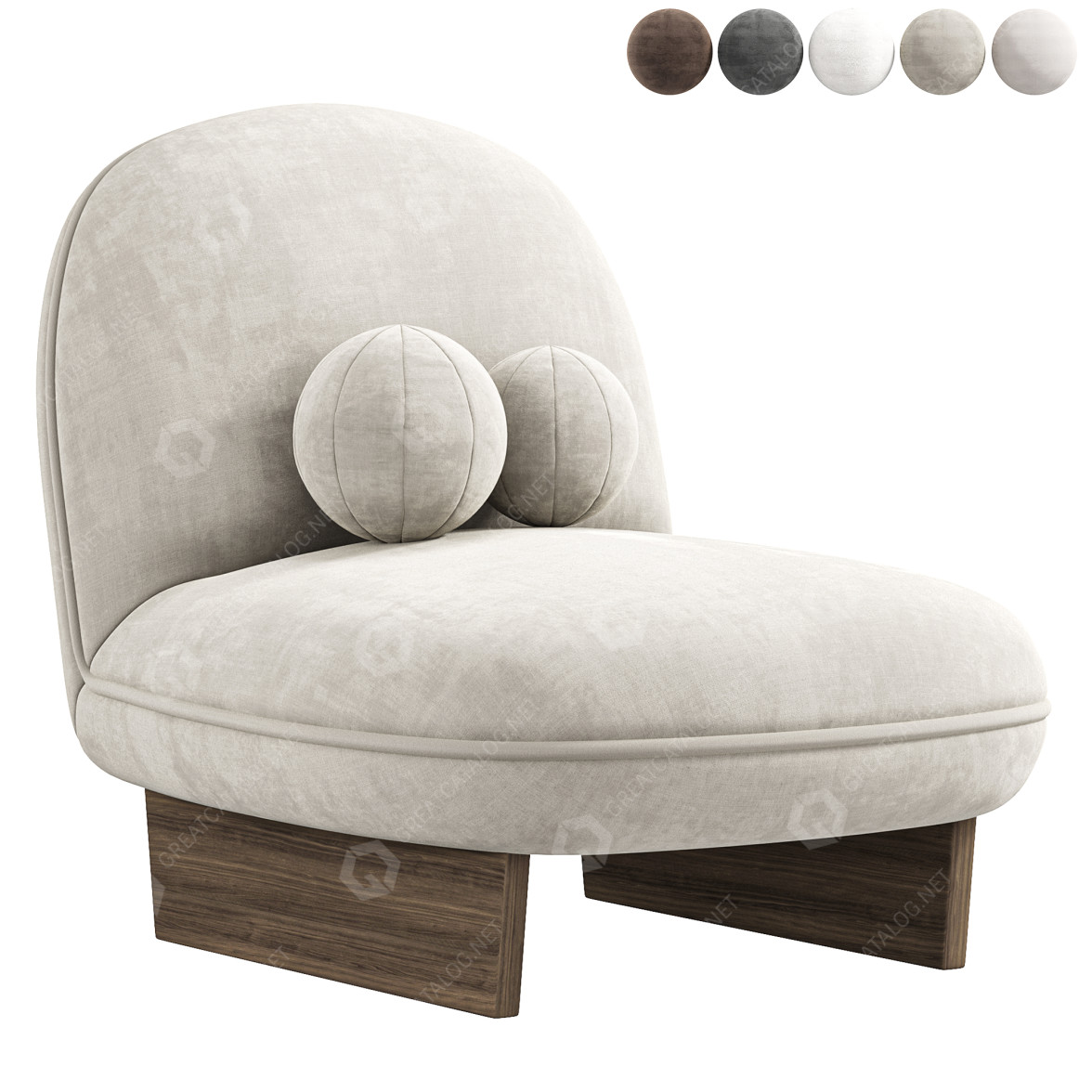 Armchair Castlery Ingrid Sherpa 3D model - GreatCatalog 36697