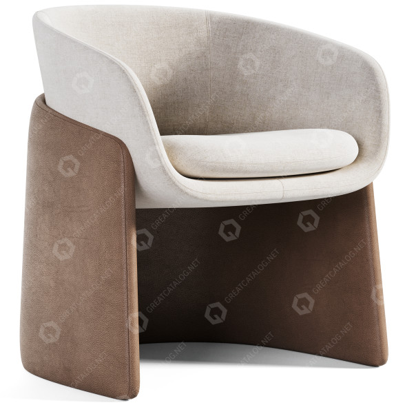 Armchair Davis Furniture Seba Lounge 3D model - GreatCatalog 36725