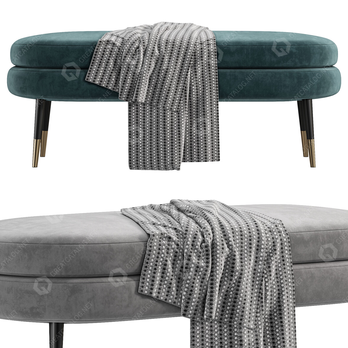 Bench Royal Stranger Marshmallow 3D model - GreatCatalog 36792