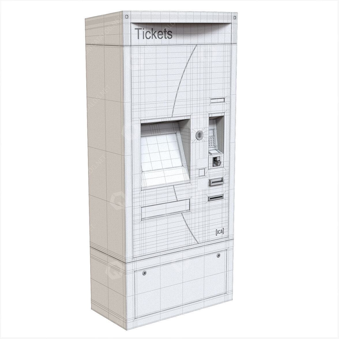 Card Payment Machine Biletomat Ticket Validation 3D model ...