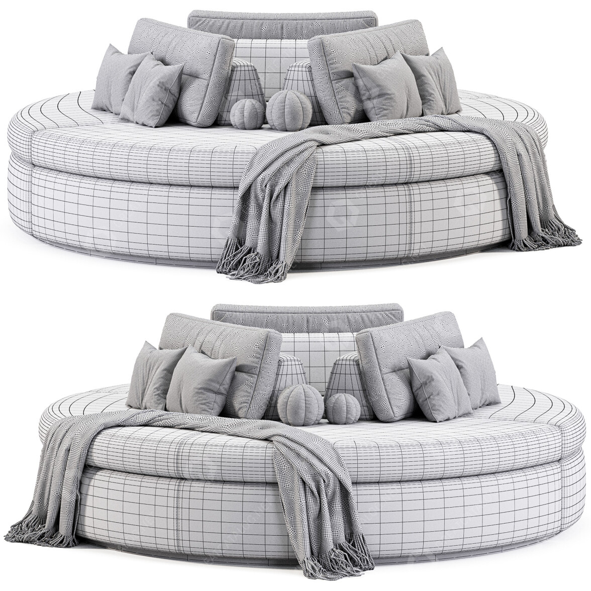 Sofa Dema Circle 3 Seat 3D model - GreatCatalog 36878